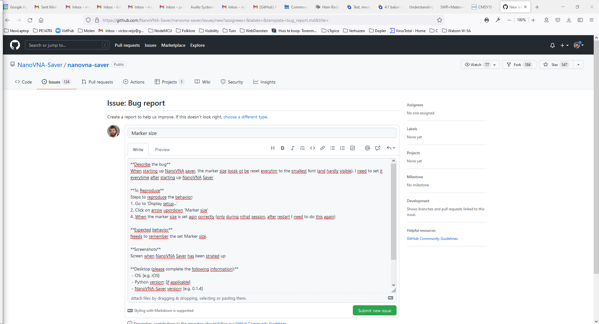 Marker Size Issue 491 NanoVNA Saver nanovna saver GitHub