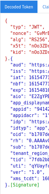 ConfidentialClientApplication.acquire_token_for_client(scope) returning token with no role/scope ...