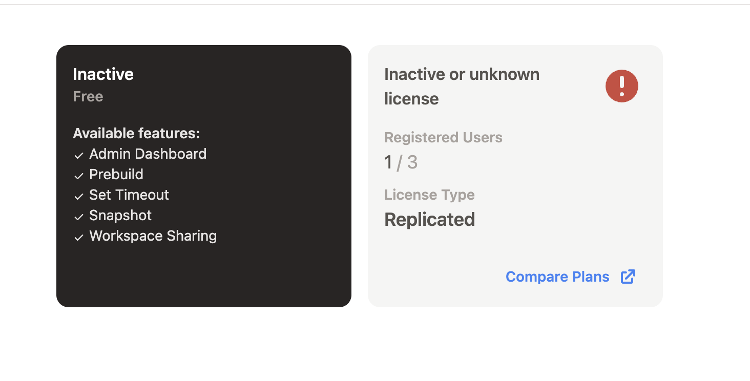[licensing] Replicated `dev` license type appears as an invalid license ...