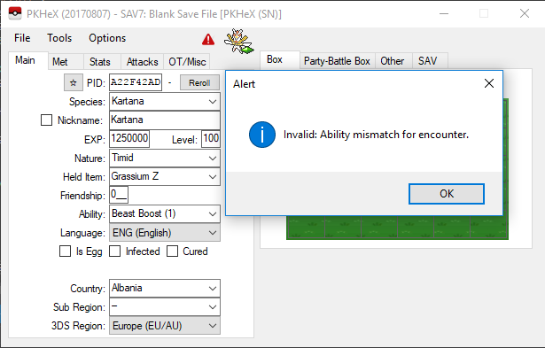 Rare Ability Index bug · Issue #1394 · kwsch/PKHeX · GitHub