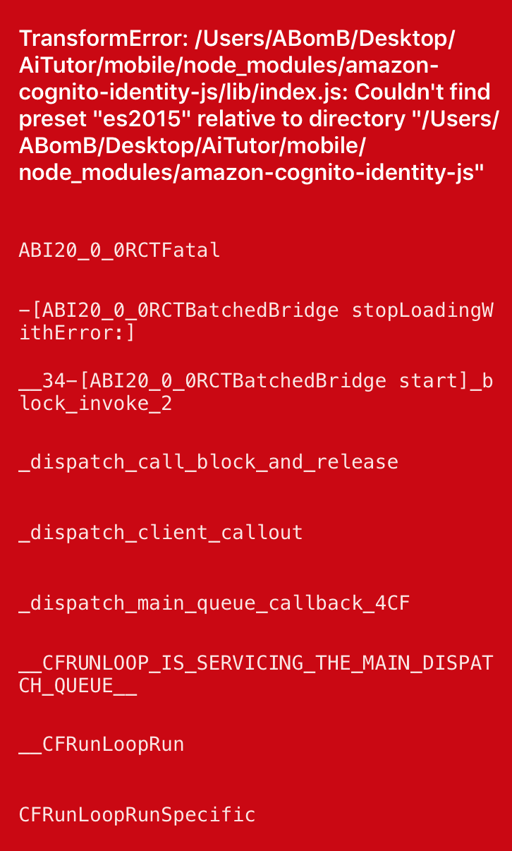 Typescript React-Native 'couldn't to find preset es2015' · Issue #533 · amazon-archives/amazon ...
