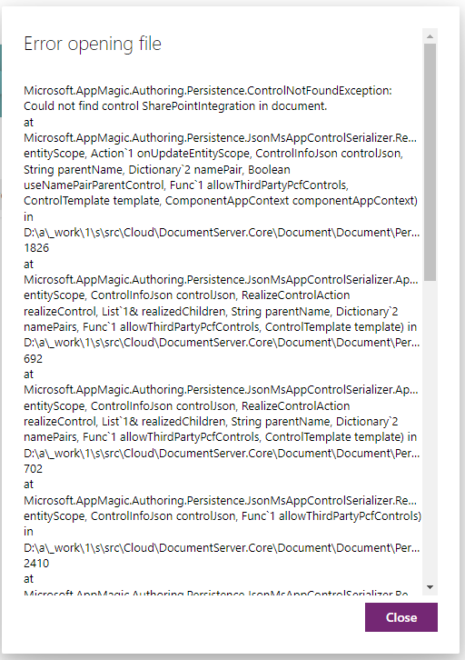 Any application that was created using "Customize Forms" in the list is not unpacked correctly ...