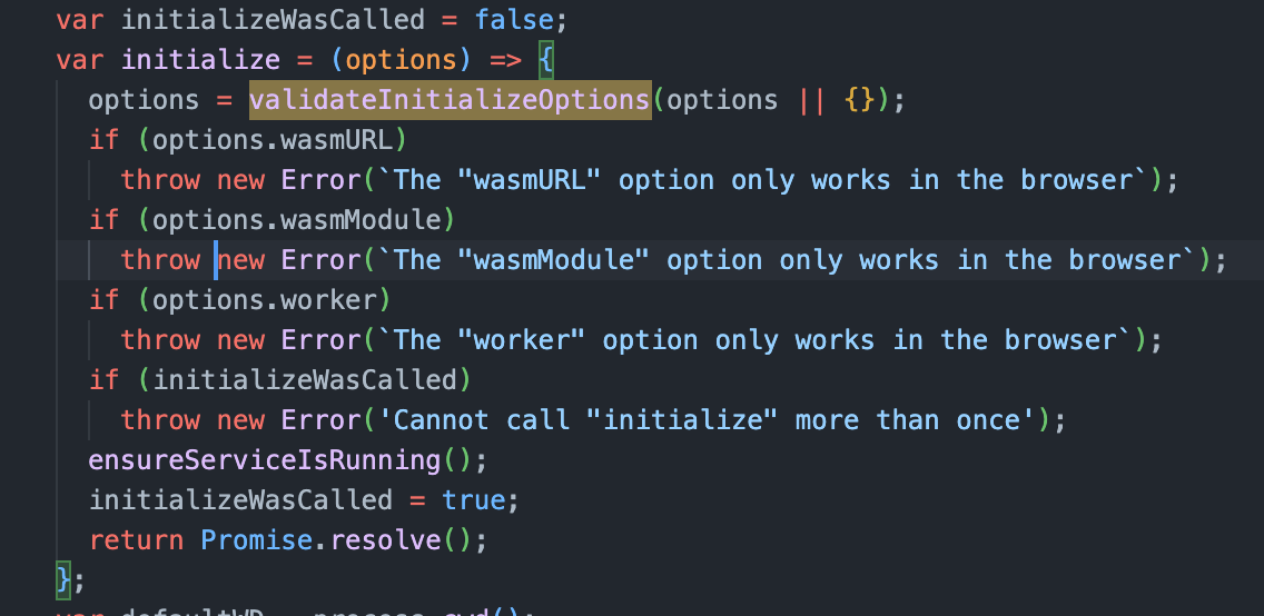 Error on trying to set `wasmModule` in `esbuild-wasm` · Issue #2918 · evanw/esbuild · GitHub