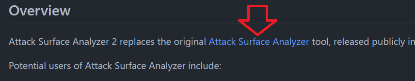 Broken link to Attack Surface Analyzer 1.0 in wiki · Issue #626 · microsoft ...