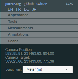 English measures · Issue #377 · potree/potree · GitHub
