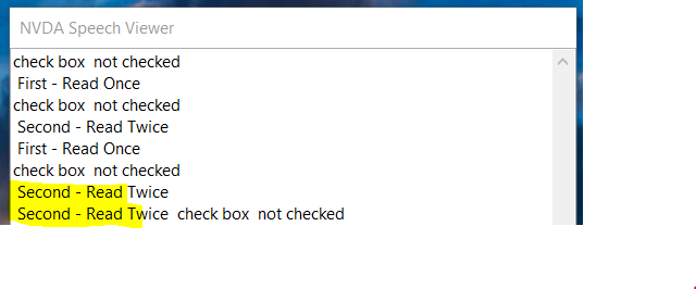 Checkbox Label read twice when 'position: relative' · Issue #8885 · nvaccess/nvda · GitHub
