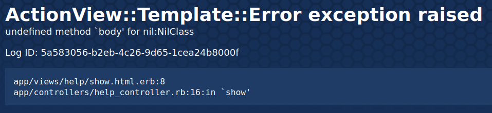 [HelpPages] JSON response errors when no help pages exist · Issue #492 · e621ng/e621ng · GitHub