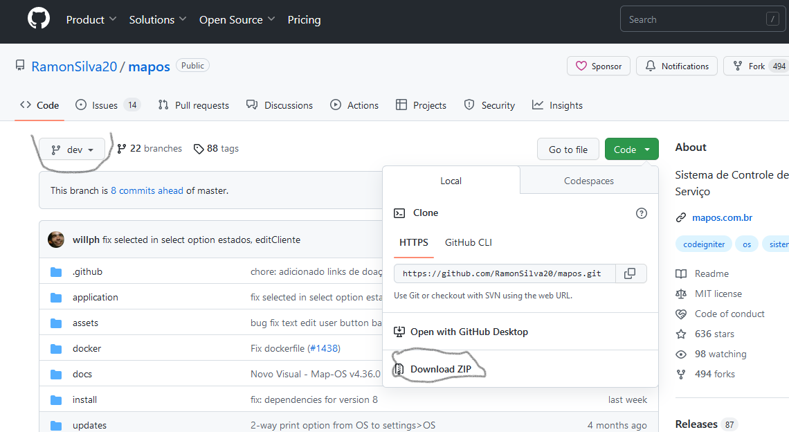 MapOS com suporte a PHP8 · RamonSilva20 mapos · Discussion #2086 · GitHub