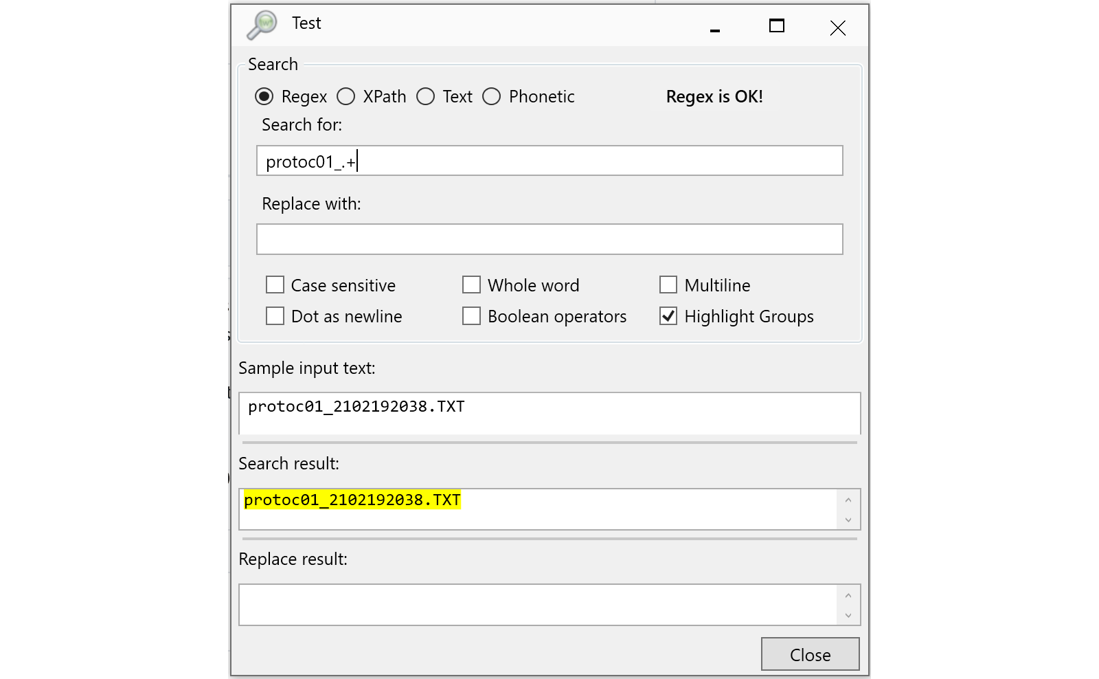 Feature request: group capture on "Paths do match" and use them in "Search for" and/or "Replace ...