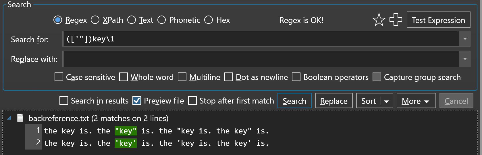 backreference support · Issue #563 · dnGrep/dnGrep · GitHub