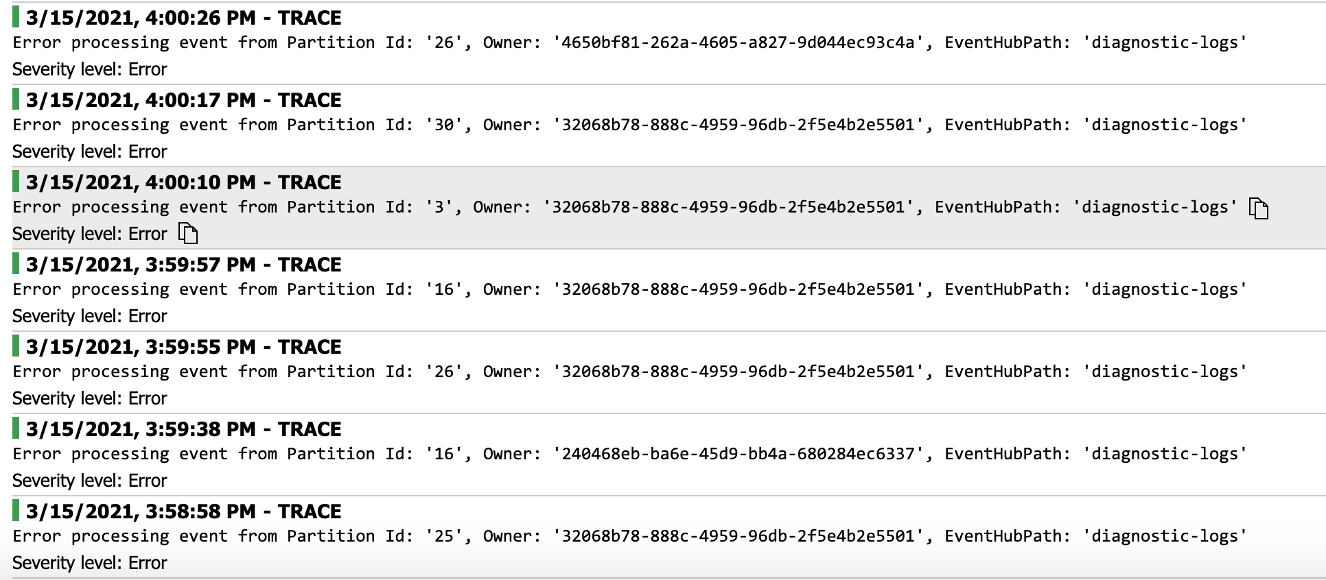 Need Help Understanding Why Function With Event Hub Trigger Periodically Reprocesses Data