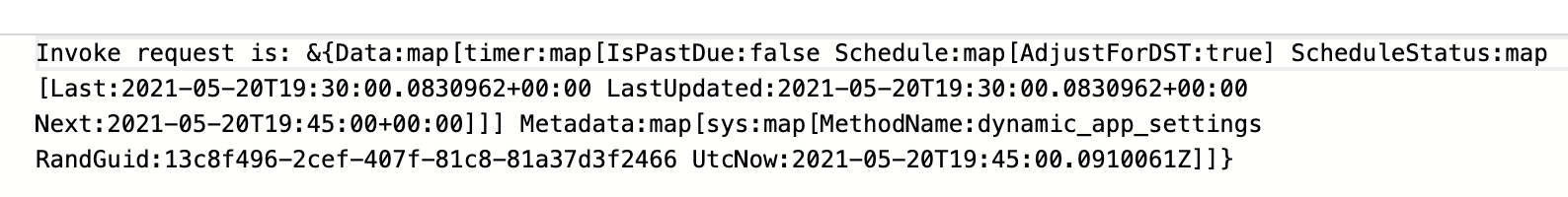 Custom Handler Function App With A Timer Triggered Function Occasionally Receives Invalid