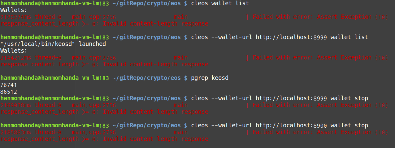 cleos wallet error · Issue #4603 · EOSIO/eos · GitHub