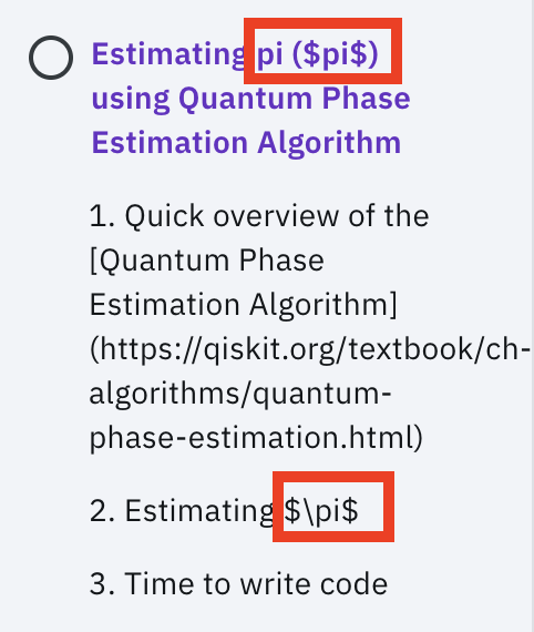 Pi symbol in title not rendered as properly ($pi$) · Issue #517 · Qiskit/platypus · GitHub