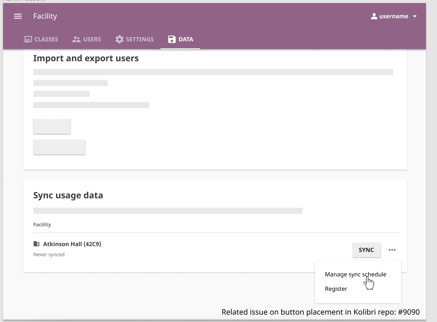 Create "Sync Schedules" Page · Issue #9772 · learningequality/kolibri · GitHub