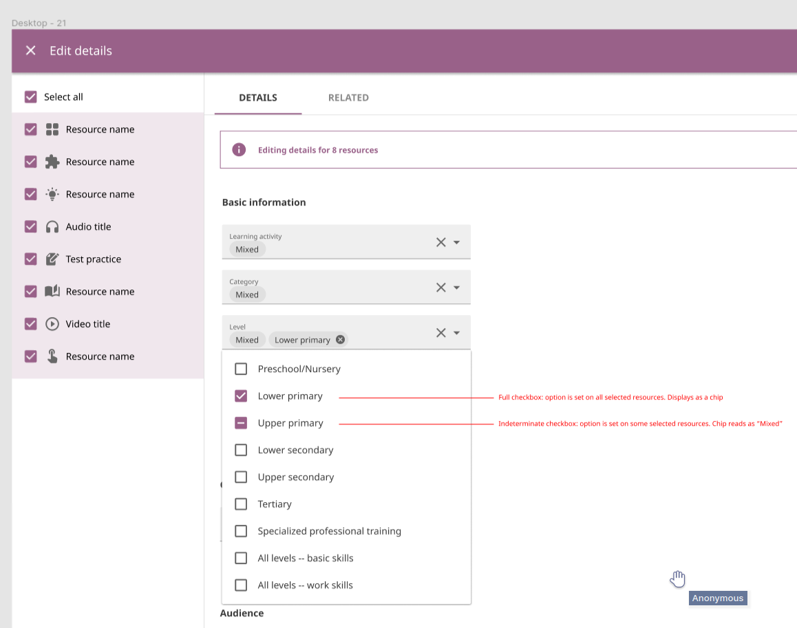 Scope updating KSelect use cases for Studio, including indeterminate state · Issue #383 ...