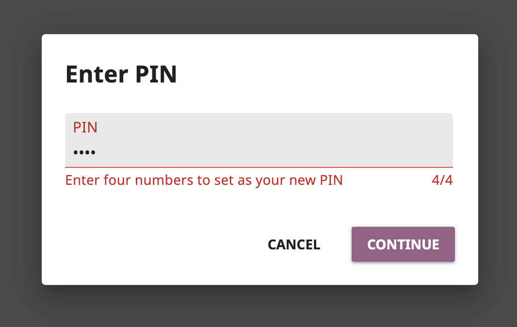 When typing in letters, get the wrong error message - not setting a new PIN · Issue #10300 ...