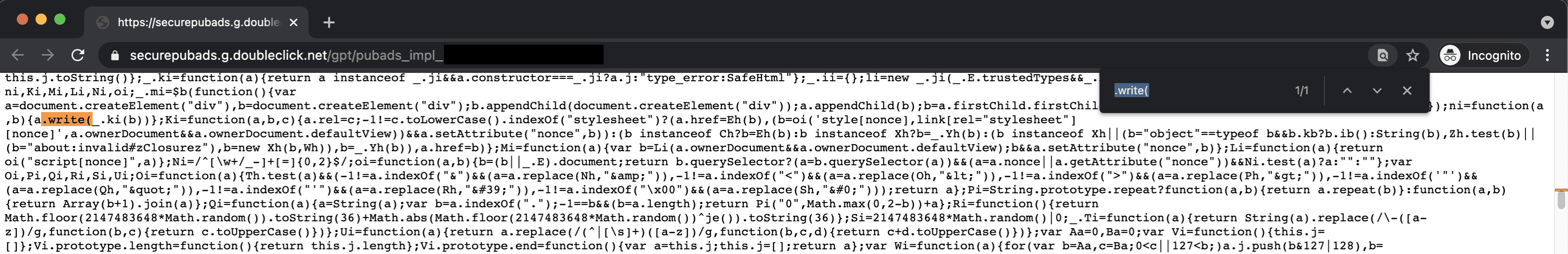 Lighthouse reporting that Google's Securepubads script contains a document.write() · Issue ...