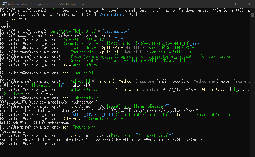Issues implementing documented VSS snapshots with actions · Issue #1456 · kopia/kopia · GitHub