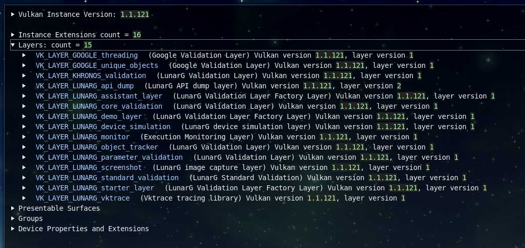 `vulkaninfo` calls `VK_LAYER_KHRONOS_validation` a "LunarG Validation Layer" · Issue #261 ...
