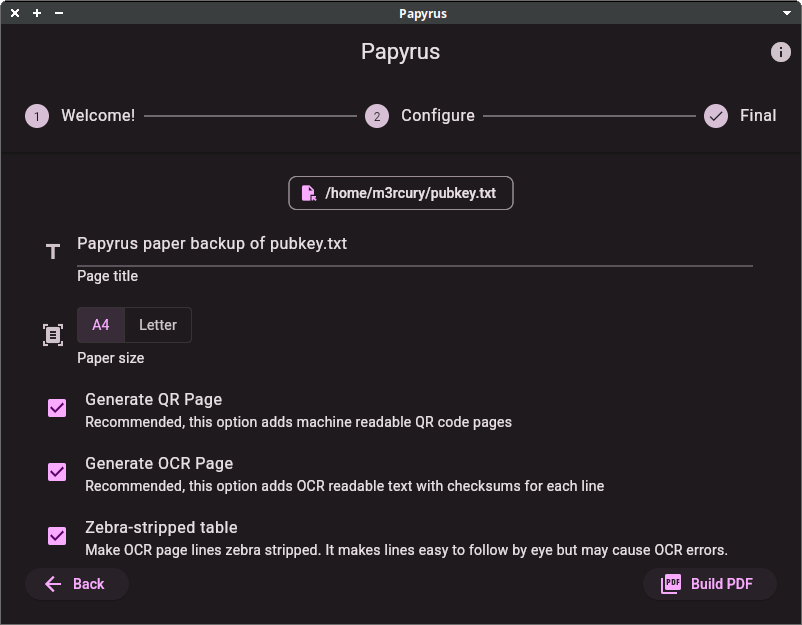 GitHub - ooguz/papyrus: A simple paper backup tool for GnuPG or SSH keys