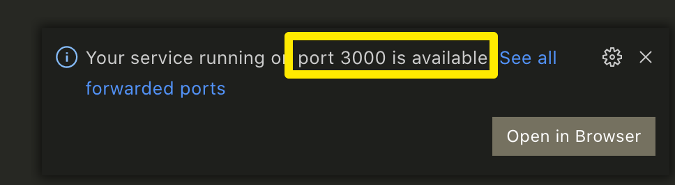 Ports: Don't show the Open Browser notification when a port has already ...