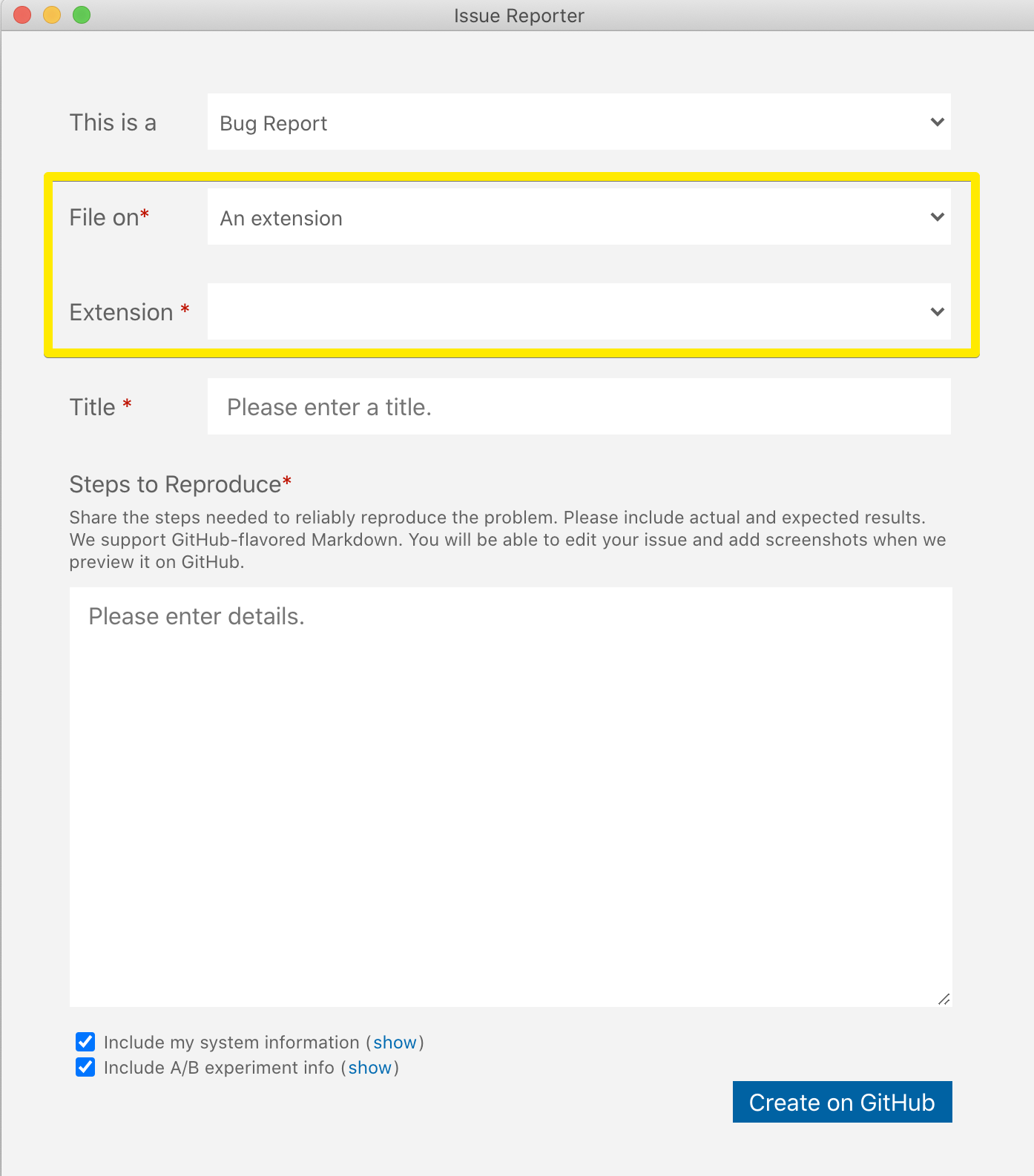 Guide Users To Extension Bisect From The Issue Reporter Dialog · Issue 115519 · Microsoft
