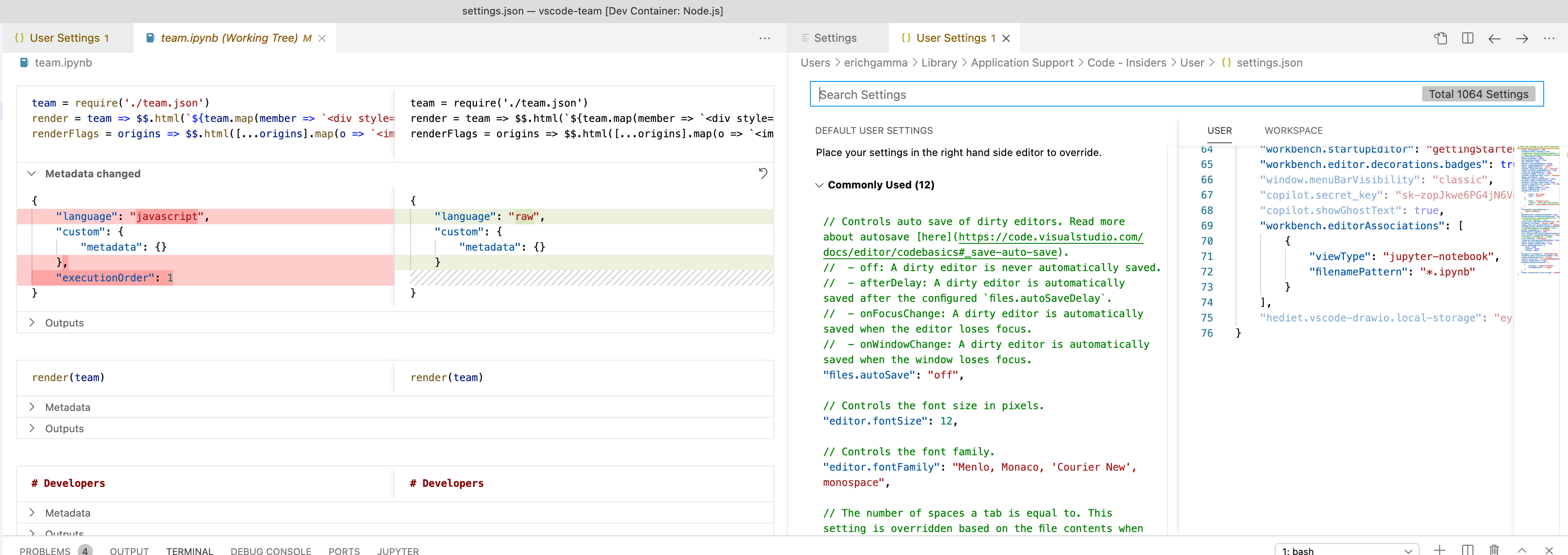 Inconsistent rendering state when editing the settings.json directly · Issue #119638 · microsoft ...