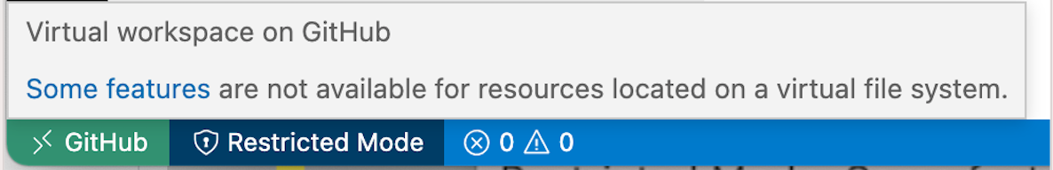 Restricted Trust Status Bar Item Should Use Rich Hover · Issue 125408 · Microsoft Vscode · Github