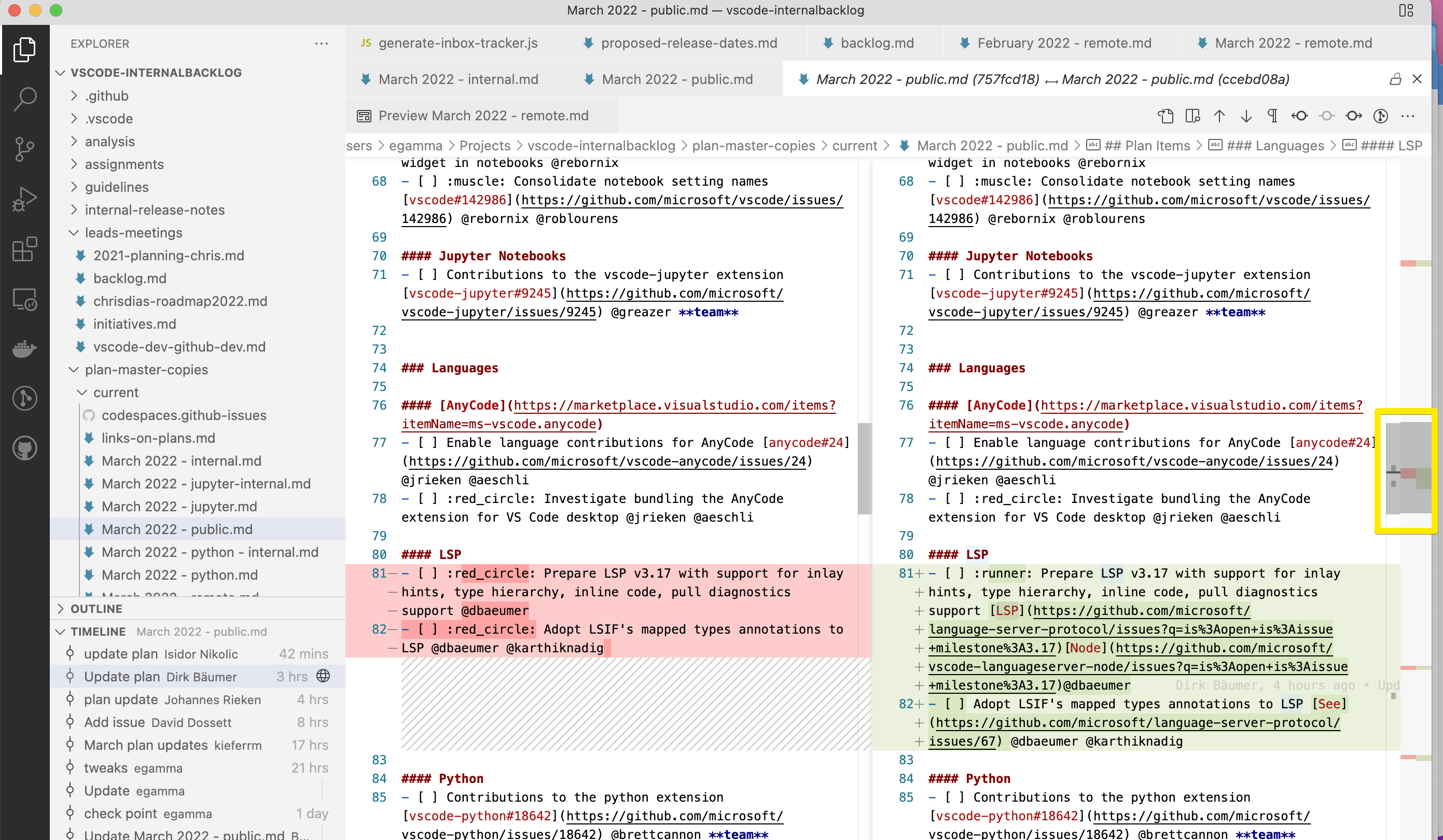 Can no longer scroll in the overview ruler of the diff editor · Issue #144584 · microsoft/vscode ...