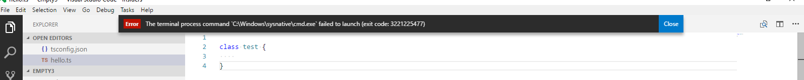 Windows 64bits install - error launching terminal · Issue #30192 ...
