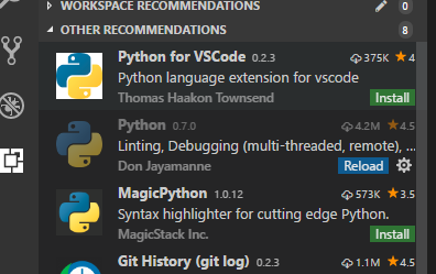 Extension recommendation badge not shown for a recommended extension ...