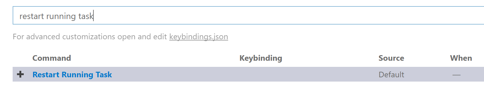 Feat: NPMScriptExplorer Tasks should have a restart hotkey · Issue #51692 · microsoft/vscode ...