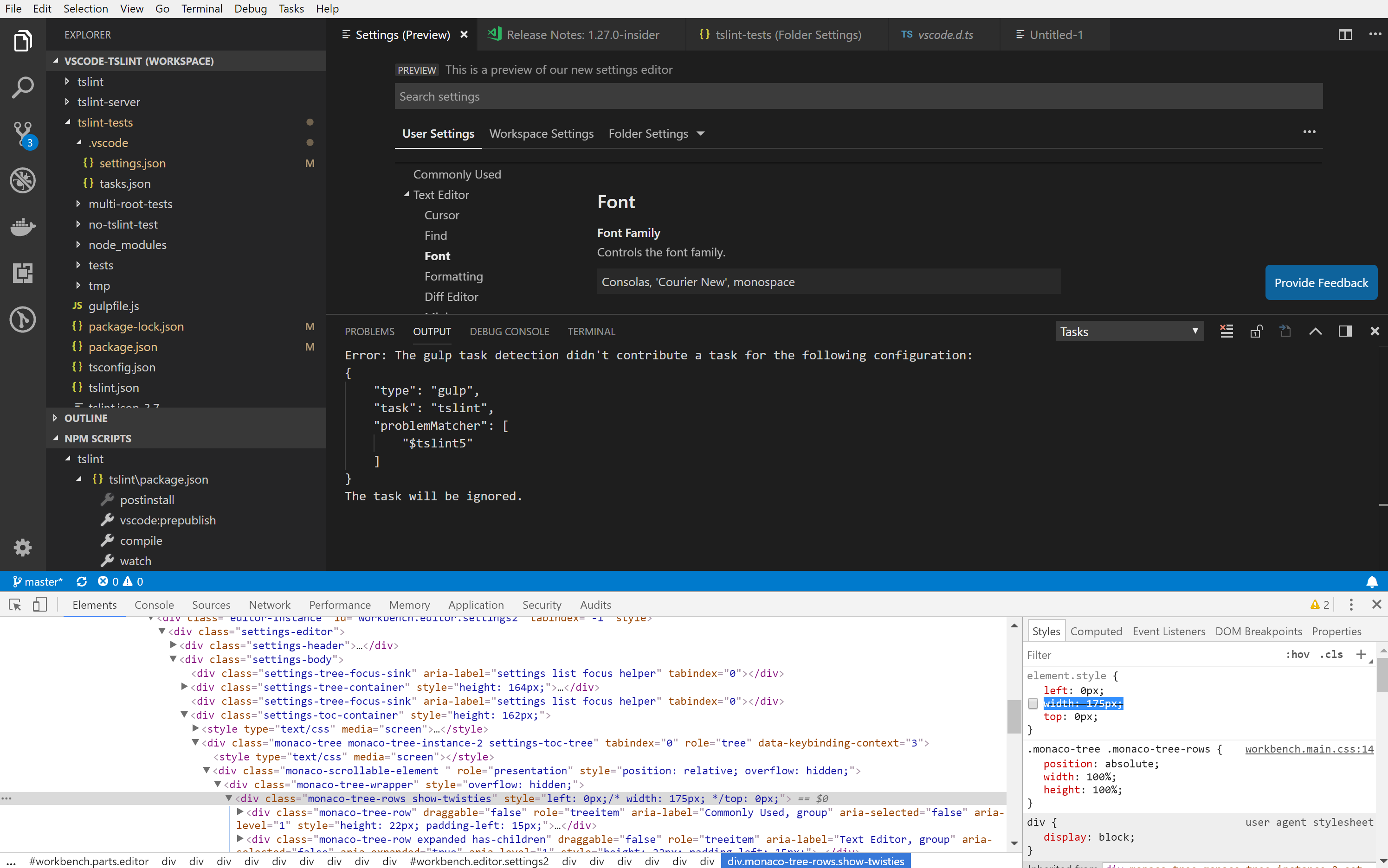 Settings: Selection feedback in TOC is not fully visible · Issue #56331 · microsoft/vscode · GitHub