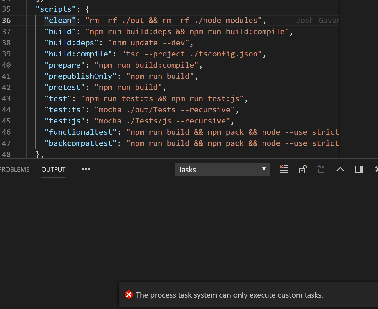 Tasks Non Helpful Error Message ´the Process Task System Can Only Execute Custom Tasks´ · Issue