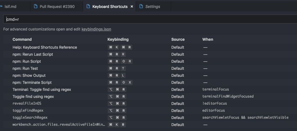 Keybindings Editor Doesnt Find Chorded Binding · Issue 68224 · Microsoftvscode · Github