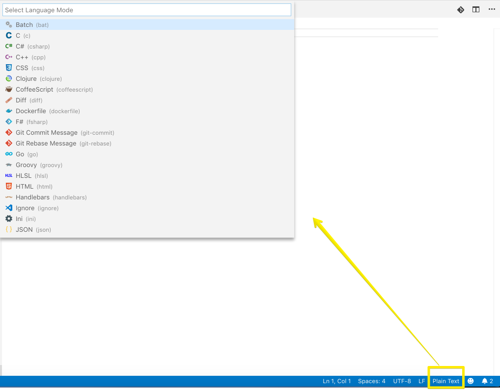 Can T Specify Language Type Of The New Created And Not Saved File · Issue 75044 · Microsoft
