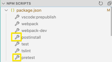 NPM Script Explorer no longer de-emphasizes pre/post scripts · Issue #77746 · microsoft/vscode ...