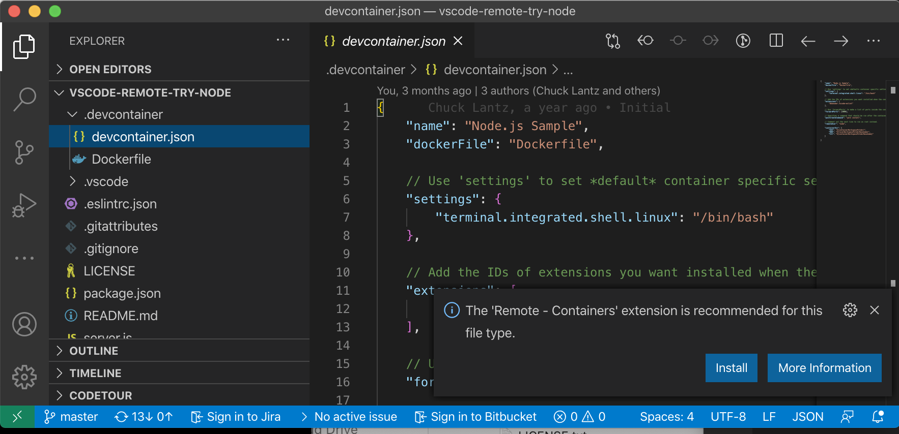 VS Code does not prompt to install Remote-Containers extension · Issue ...