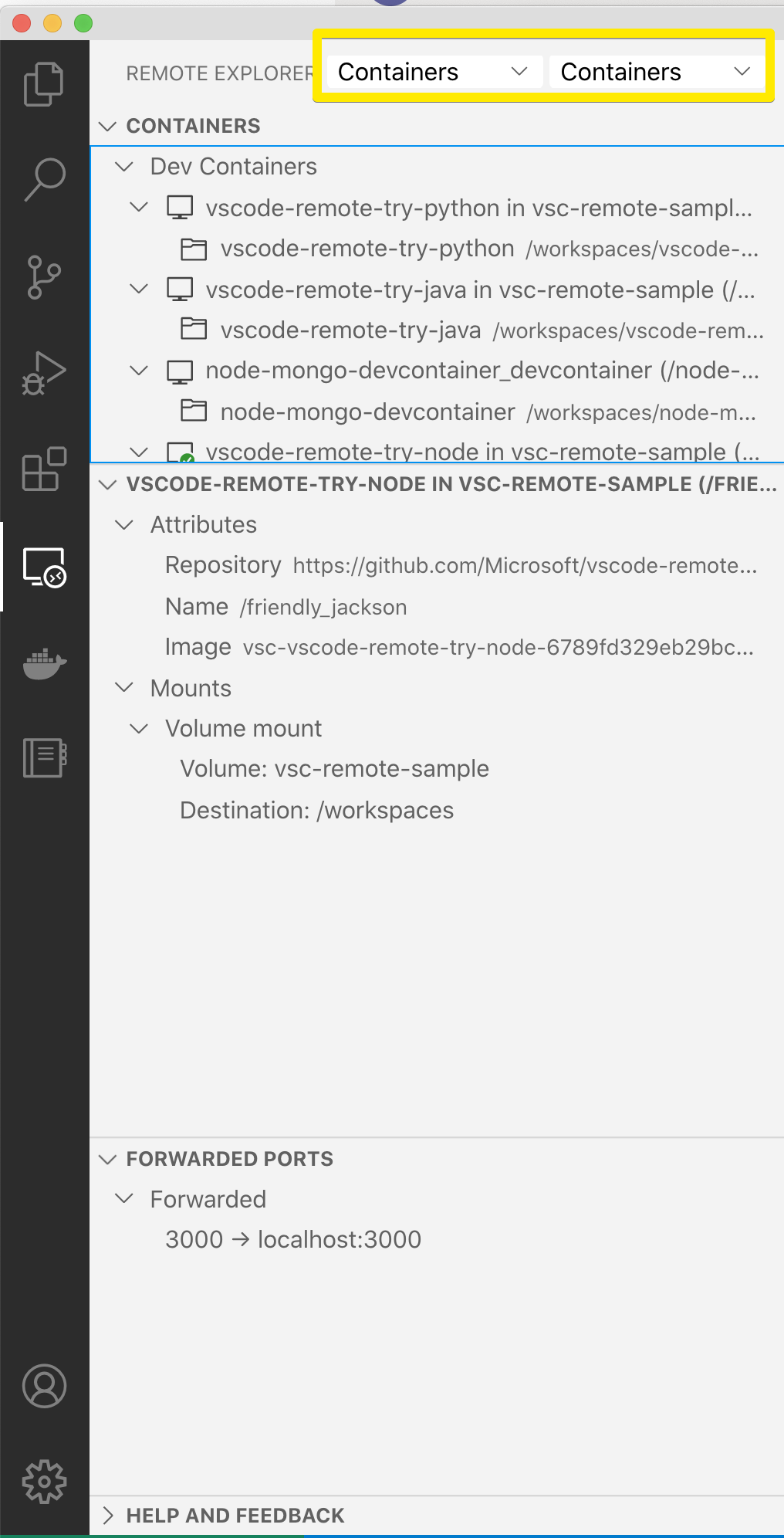Remote Explorer shows double drop down · Issue #3676 · microsoft/vscode-remote-release · GitHub