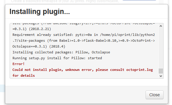 Problems installing Pillow (PIL) · Issue #234 · FormerLurker/Octolapse · GitHub