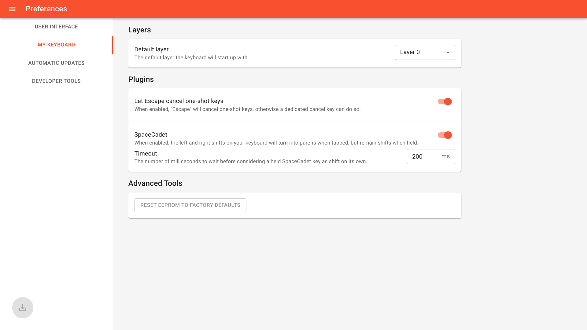 Preferences: SpaceCadet support by algernon · Pull Request #1048 · keyboardio/Chrysalis · GitHub
