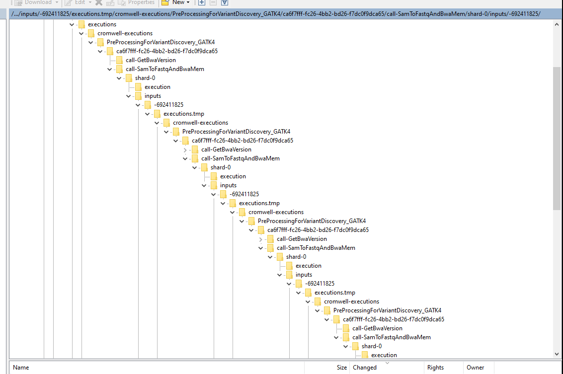 Repeated nesting of execution folders? · Issue #5221 · broadinstitute/cromwell · GitHub