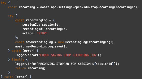 Error stopping recording that is already stopped · Issue #335 · OpenVidu/openvidu · GitHub