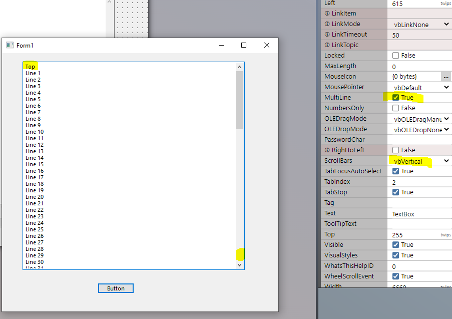 Behaviour: Text box not scrolling down using SelStart/SelLength · Issue #1540 · twinbasic ...