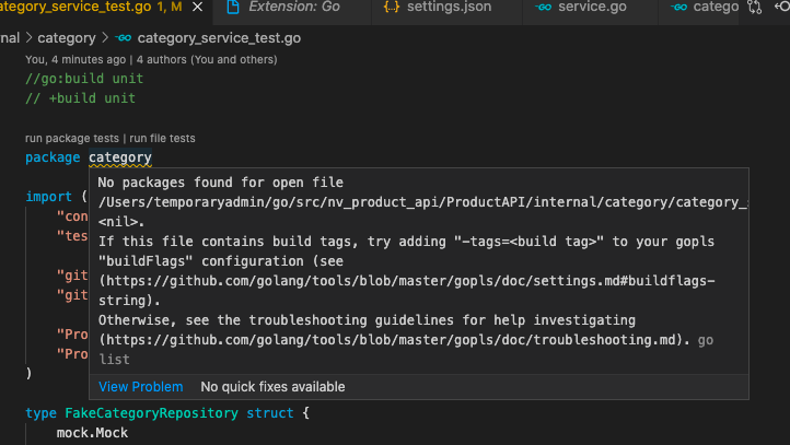 Imported Packages are not read by vscode · Issue #1787 · golang/vscode ...