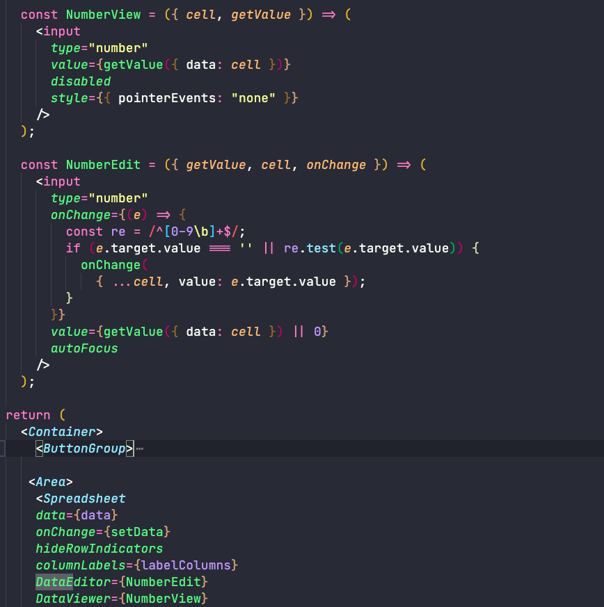 Only numbers · Issue #85 · iddan/react-spreadsheet · GitHub