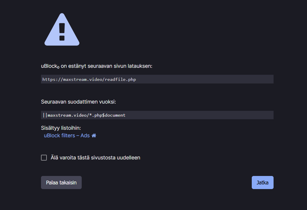 maxstream.video: detection · Issue #18115 · uBlockOrigin/uAssets · GitHub