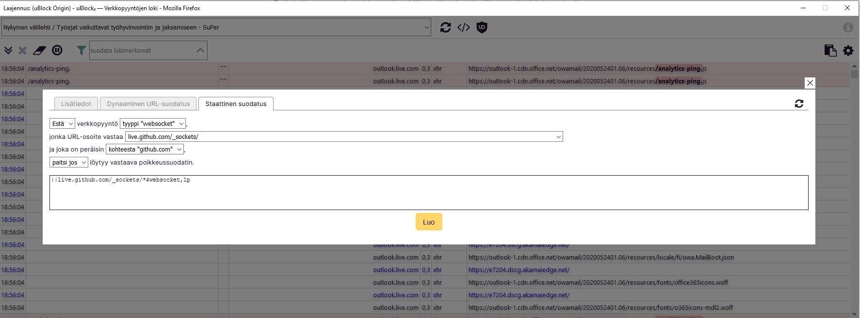 uBO's network filter creator wants to add an unneeded wildcard · Issue ...