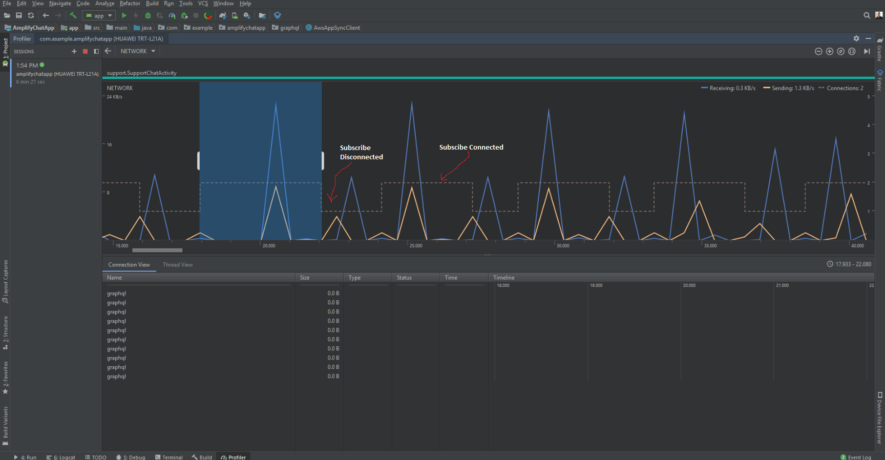 Subscribe not receive All messages · Issue #154 · awslabs/aws-mobile-appsync-sdk-android · GitHub
